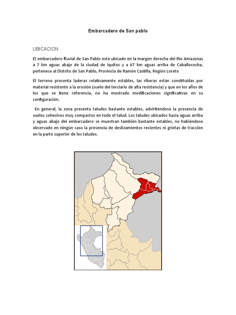Embarcadero Fluvial de San Pablo | PDF | Fundación (Ingeniería ...