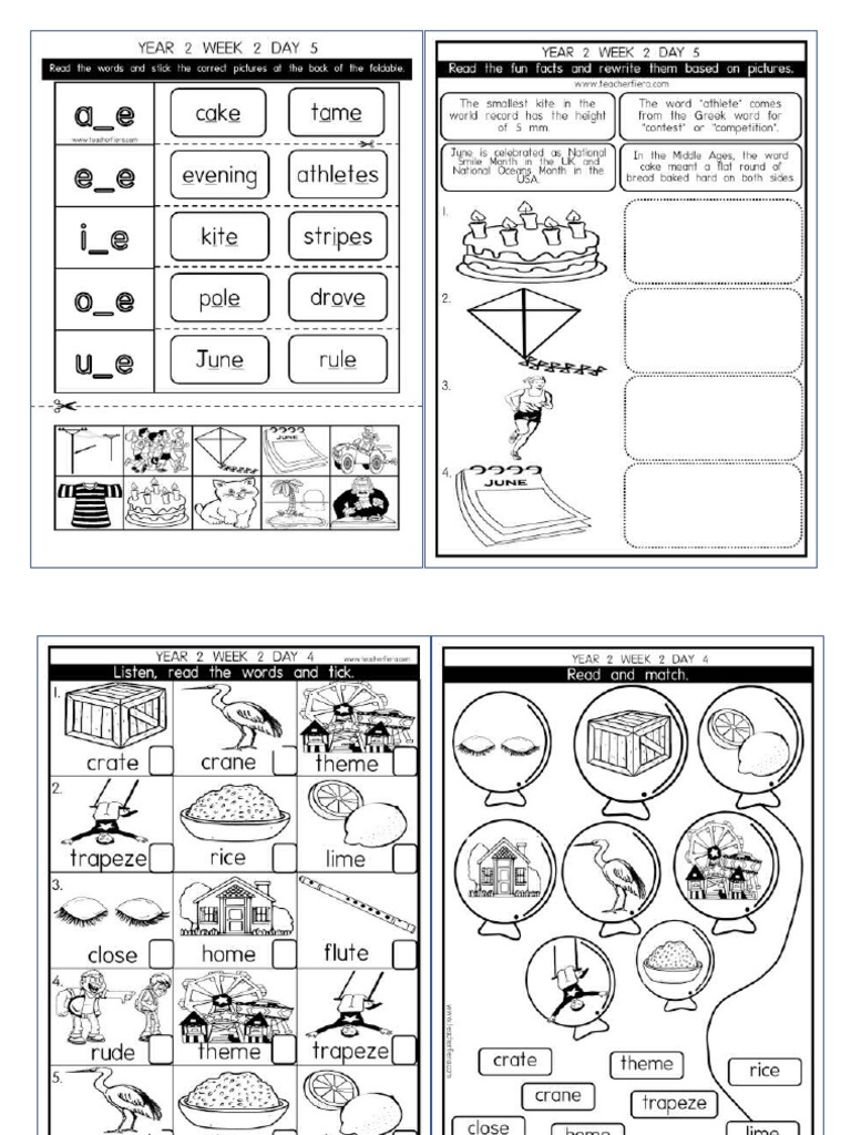 Year 2 Phonics Worksheets | PDF