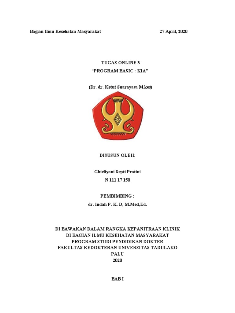 Ghieliyani Septi Pratini (N111 17 150) TUGAS 3 Dr. Dr. Ketut Suarayasa, M.kes | PDF
