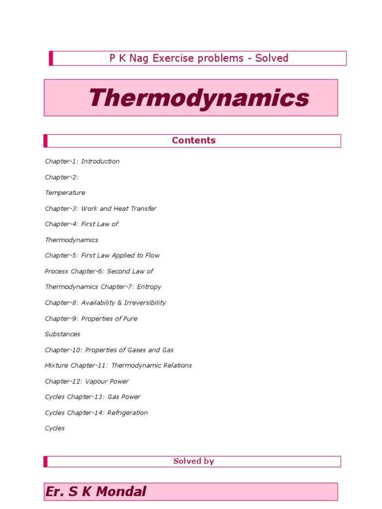 Thermodynamics Problem Solving Guide | PDF | Thermodynamics | Continuum Mechanics