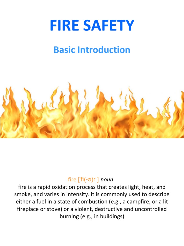 Fire Safety Basics | PDF | Combustion | Fires