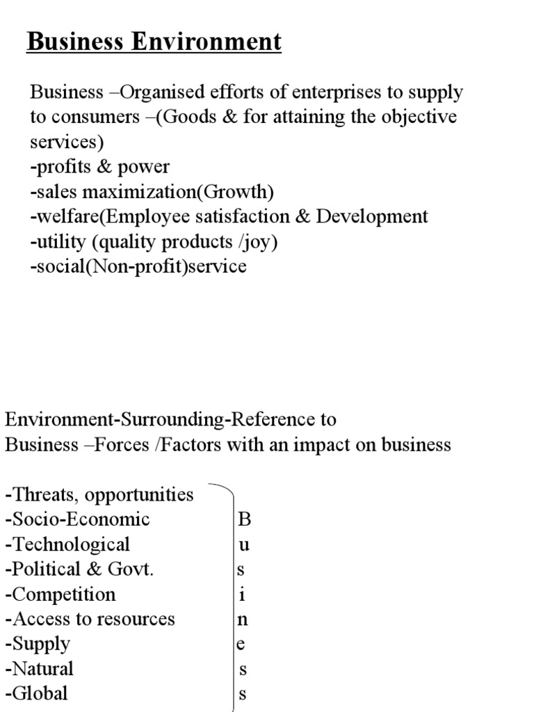 Understanding the Internal and External Business Environment: A ...