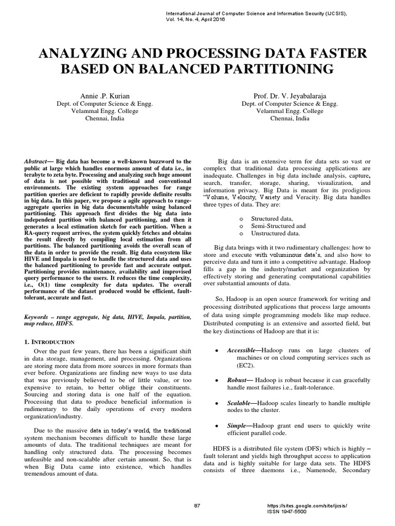Analyzing and Processing Data Faster Bas PDF | PDF | Apache Hadoop | Map Reduce