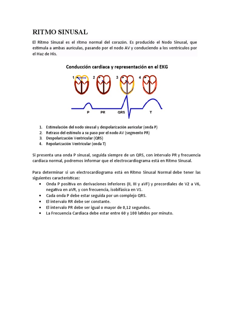 Ritmo Sinusal | PDF | Electrofisiologia | Electrocardiografia