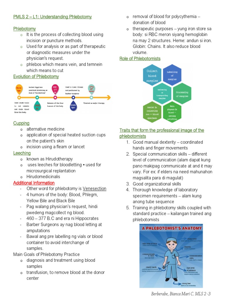 Pmls2 Understanding Phlebotomy Reviewer Pdf Health Care Patient