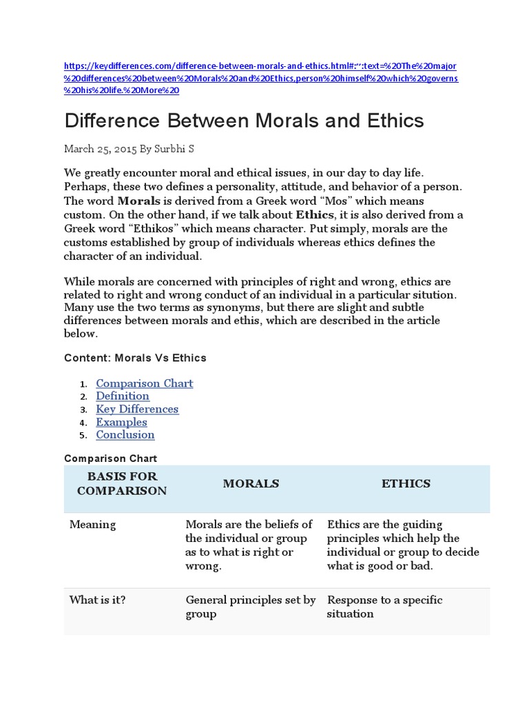 Values Ethics & Morals | PDF | Morality | Value (Ethics)