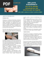 Colocacion de Implante Subdermico | PDF | Ciclo menstrual | Control de ...