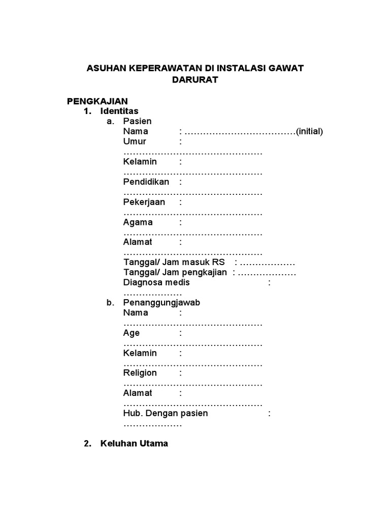 Asuhan Keperawatan Di Instalasi Gawat Darurat | PDF | Pelvis | Breathing