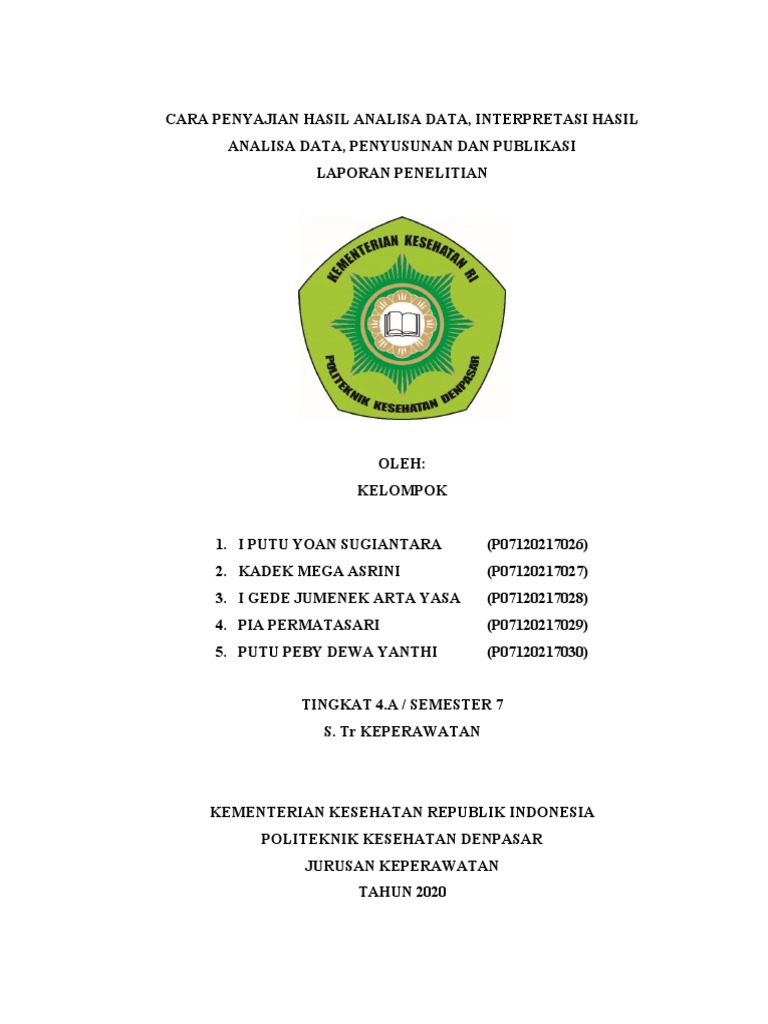 P. 14 Cara Penyajian Hasil Analisa Data, Interpretasi Hasil Analisa ...
