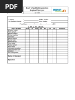 Roller Compactor Inspection Checklist | PDF | Wheeled Vehicles | Car