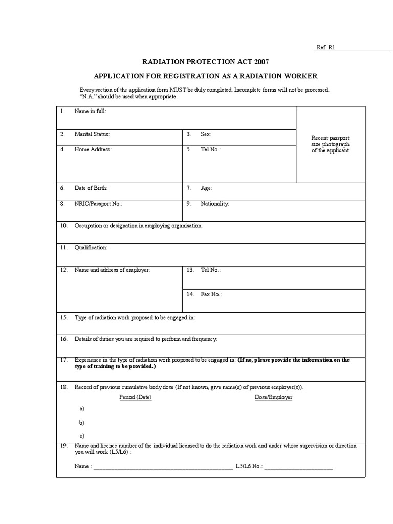 Radiation R1 License Application | PDF | Ionizing Radiation | X Ray
