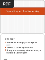 Campus Journalism - Copyreading and Headline Writing | PDF | Copy ...