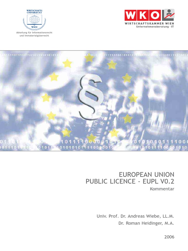 European Union Public Licence - Eupl V0.2: Kommentar | PDF