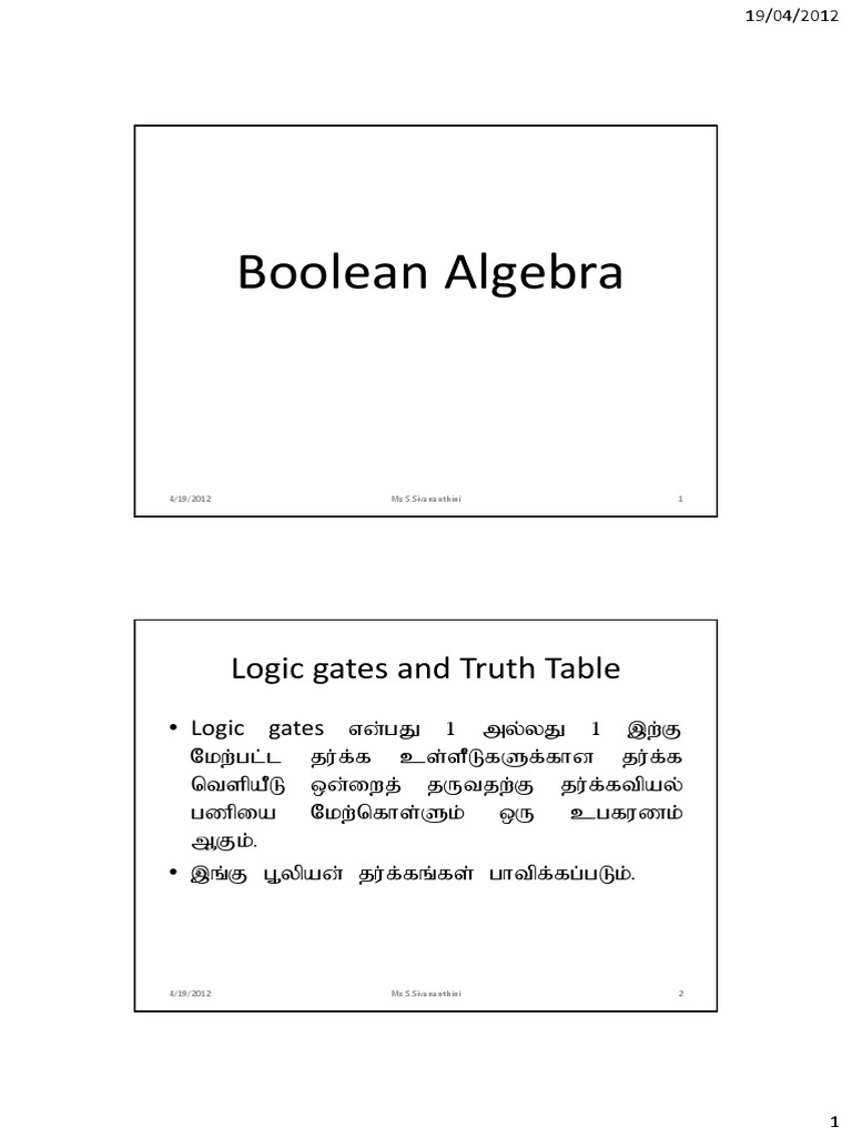 Boolean Algebra | PDF | Abstract Algebra | Theory Of Computation