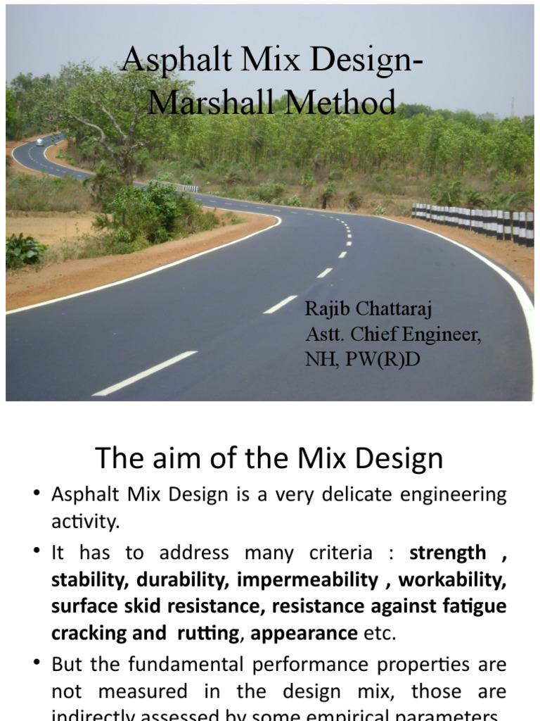 Marshall Asphalt Mix Design Guide | PDF | Road Surface | Asphalt
