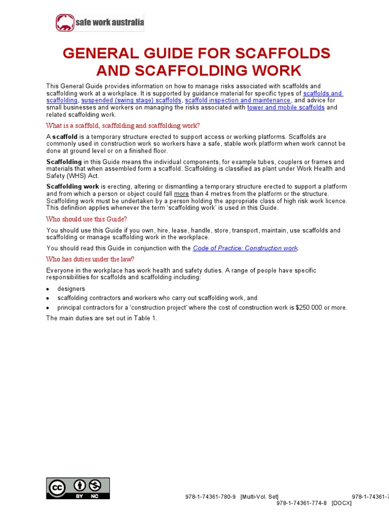 Commercial Scaffolding Safety Guide | PDF | Scaffolding | Occupational ...