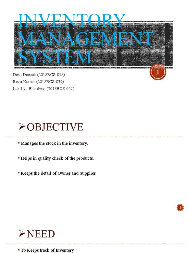Inventory Management System | PDF