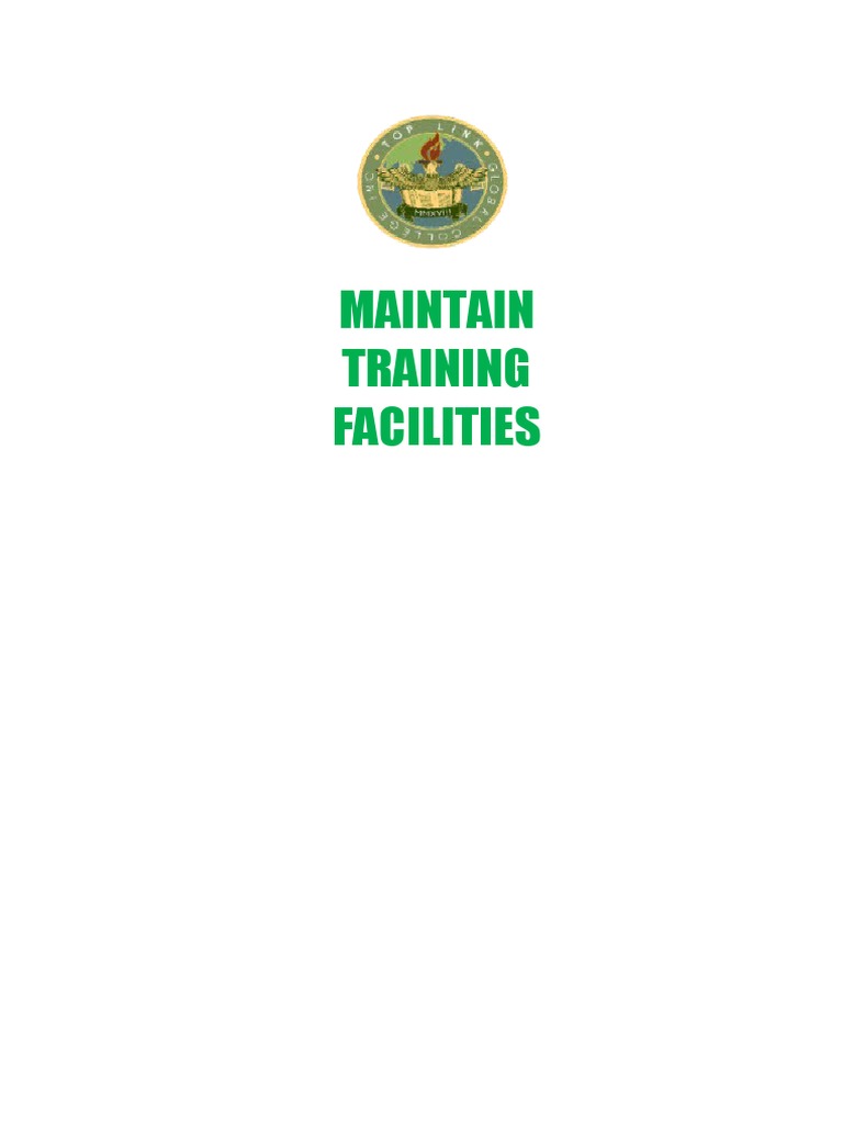 Maintain Training Facilities | Download Free PDF | Waste Management | Waste