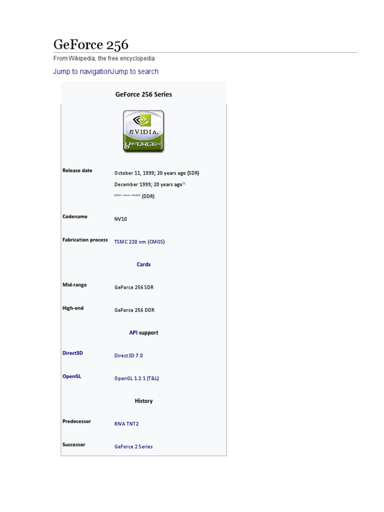 GeForce 256 | PDF | Computing | Computer Engineering