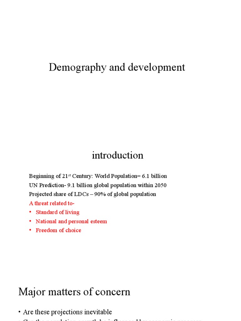 Impact of Population Growth on LDCs | PDF
