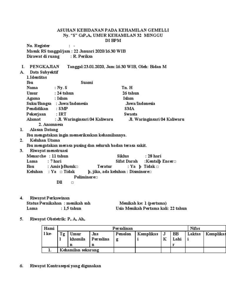 Asuhan Kebidanan Pada Kehamilan Gemelli | PDF