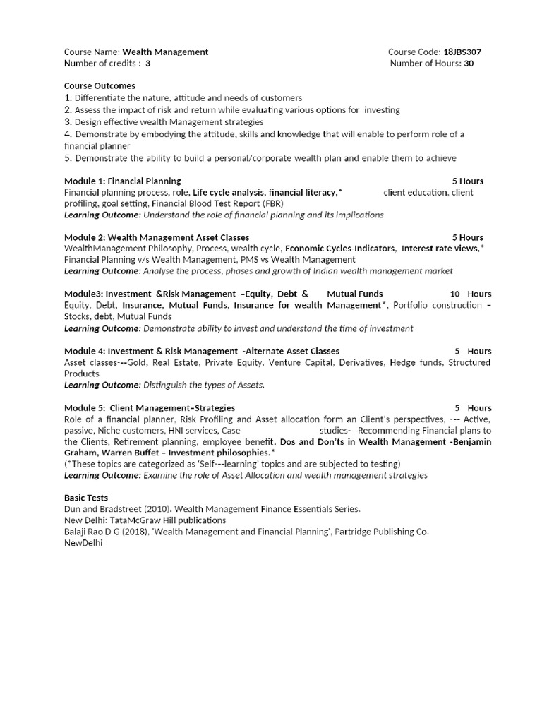 Wealth Management | PDF