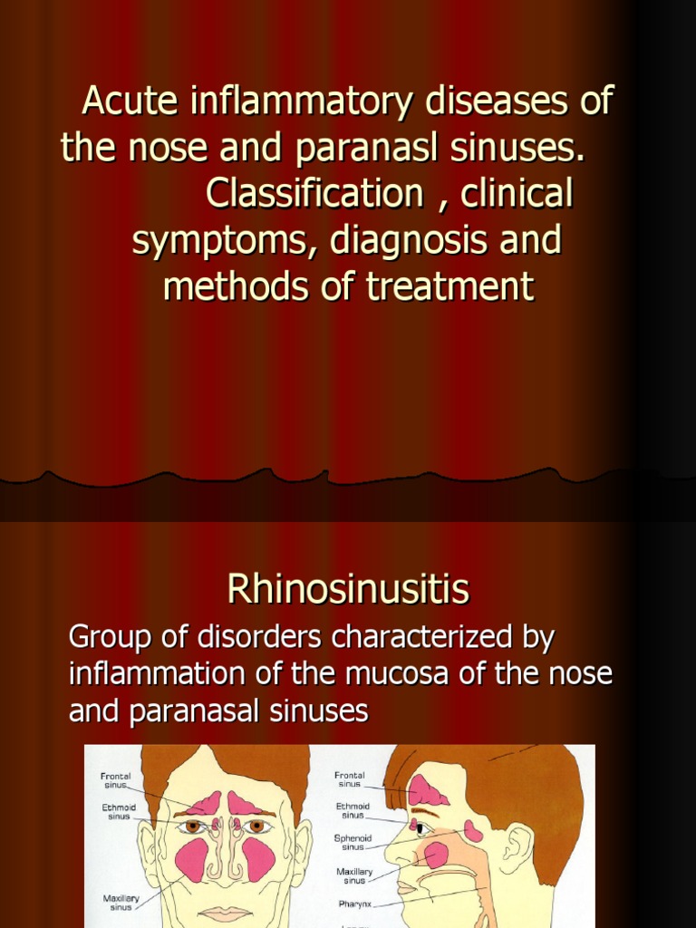 Rhinosinusitis: Classification, Symptoms, Diagnosis and Treatment | PDF ...
