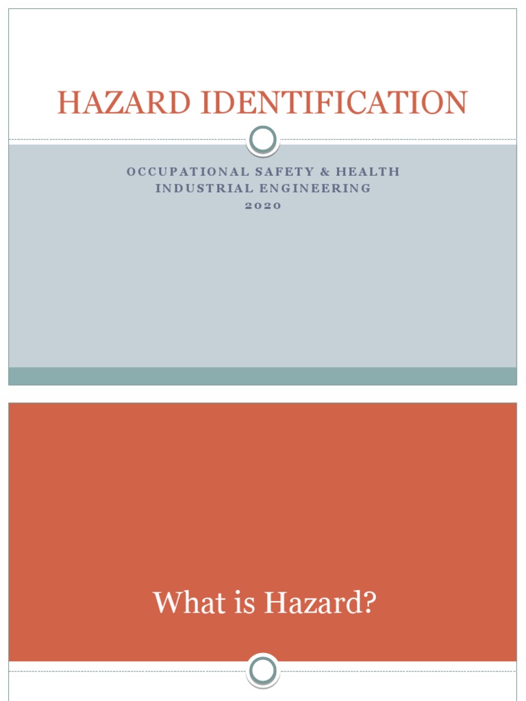 Hazard Identification: Occupational Safety & Health Industrial ...