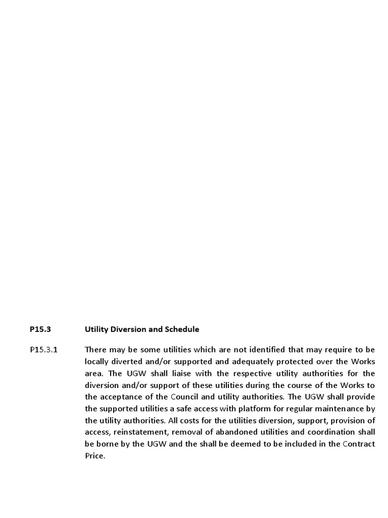 P15.3 Utility Diversion and Schedule: A. N A I Na 3-9 A'Aa LG/: - N N ...