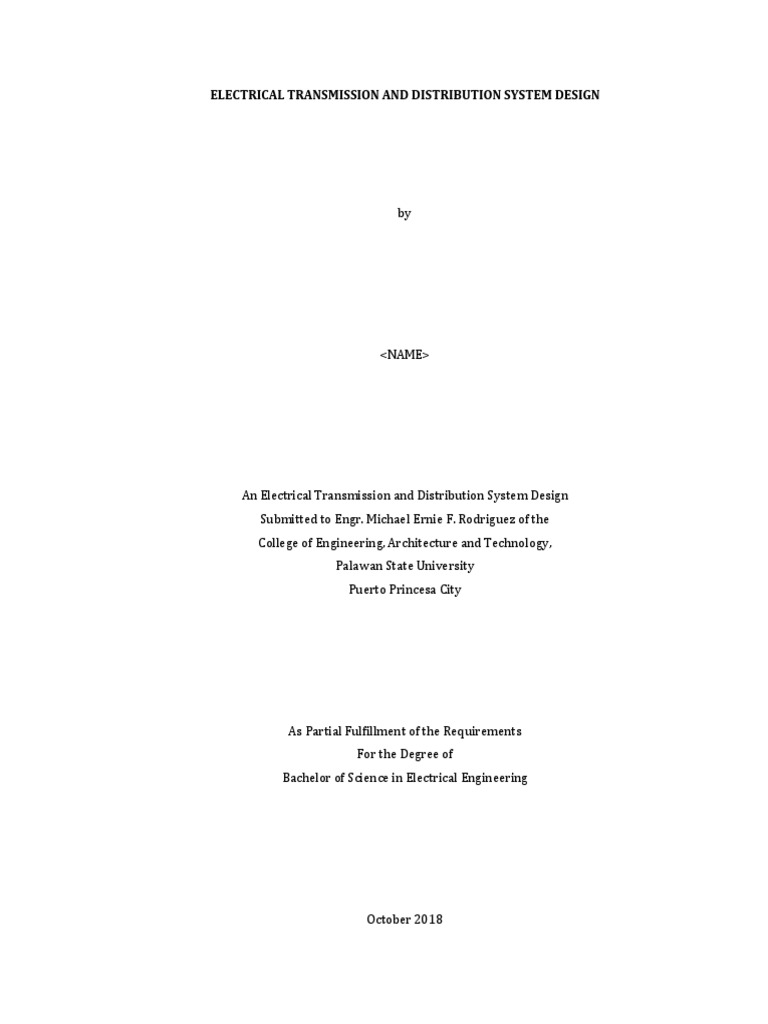 Electrical Transmission and Distribution System Design | PDF