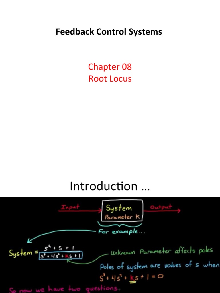 Feedback Control Systems: Root Locus | PDF