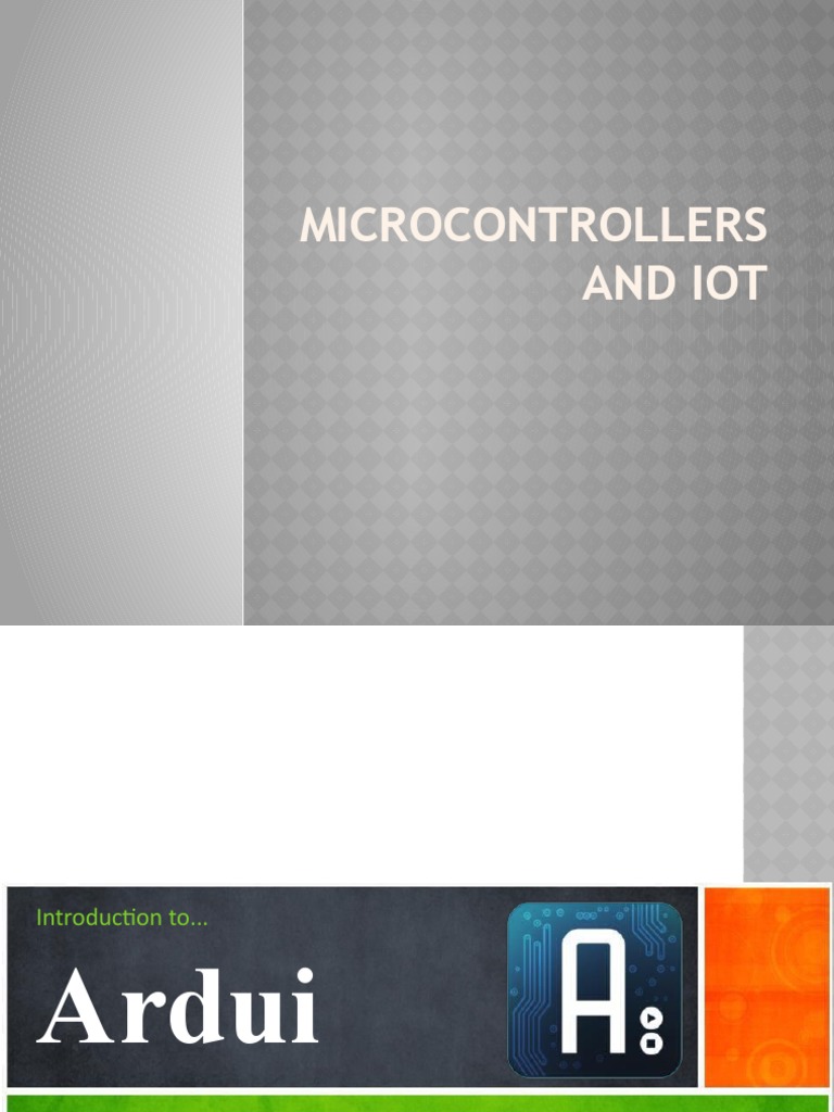 IoT & Microcontrollers Guide | PDF | Internet Of Things | Microcontroller