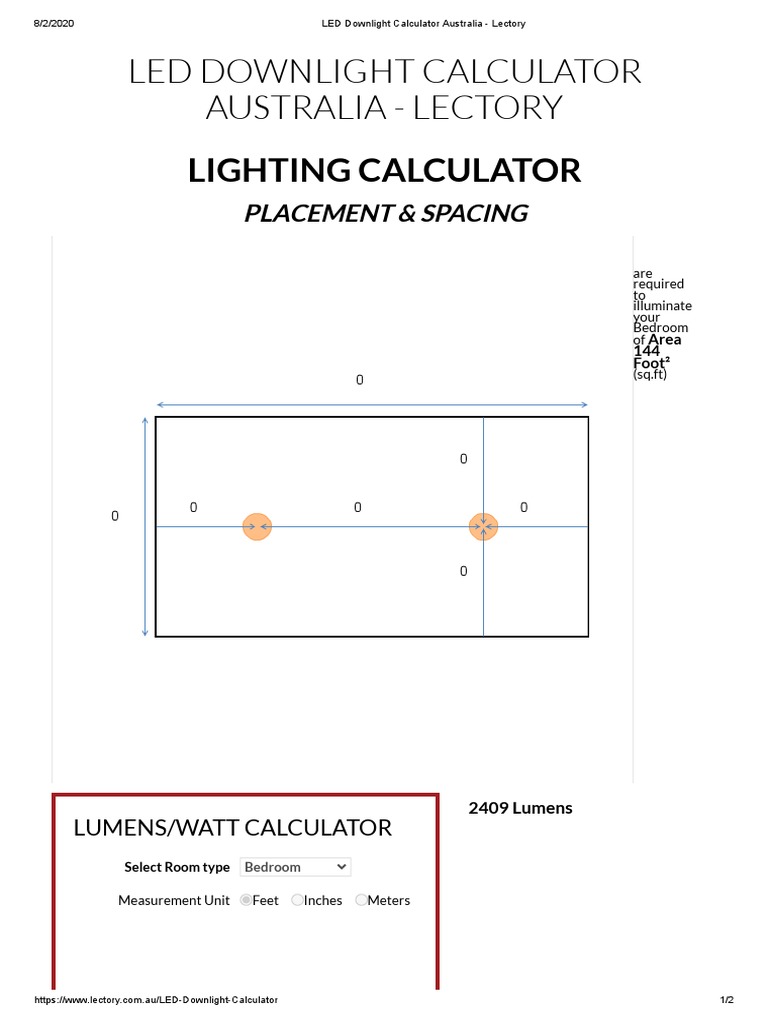 LED Downlight Calculator Australia - Lectory PDF | PDF | Lighting ...