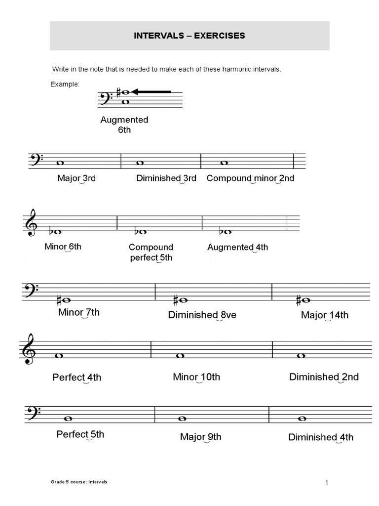 Intervals Answers | PDF | Interval (Music) | Harmony