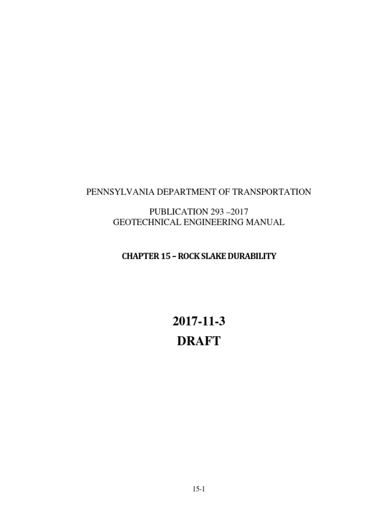 Rock Slake Durability Guide | PDF | Deep Foundation | Rock (Geology)