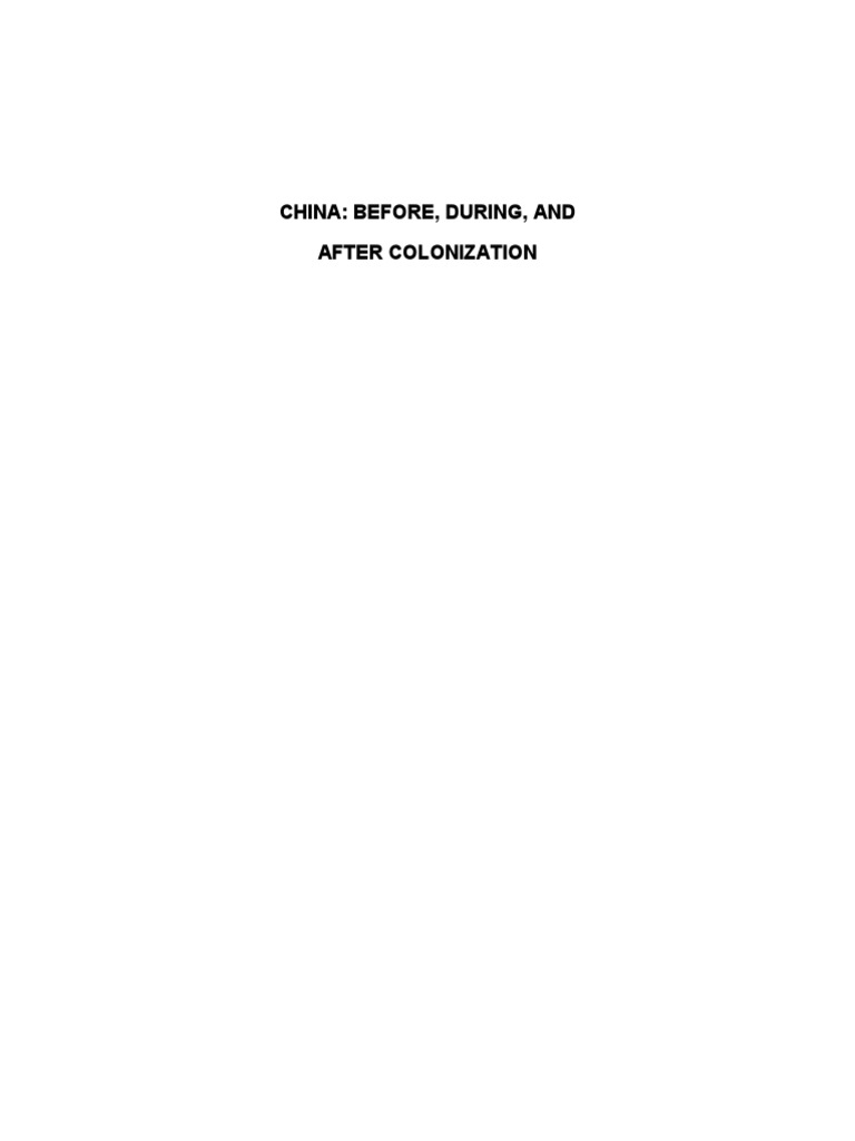 China: Before, During, and After Colonization | PDF | China | World ...