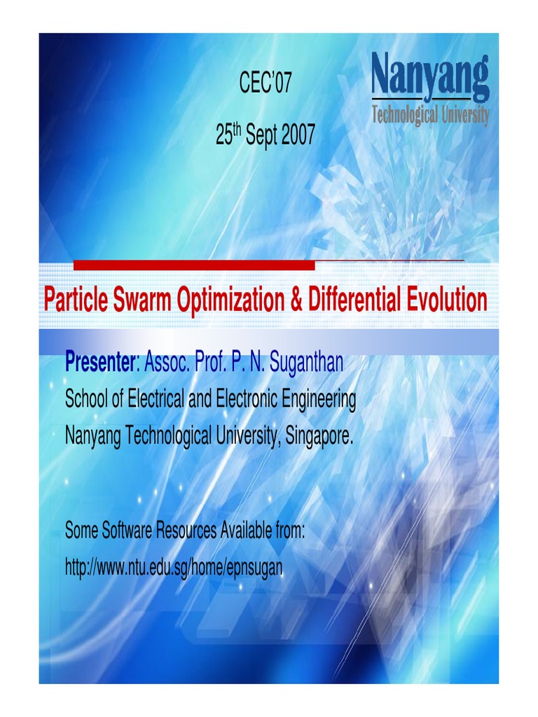 P N Suganthan PDF | PDF | Mathematical Optimization | Normal Distribution