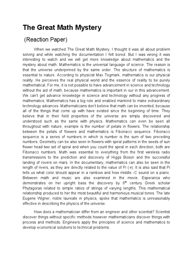 Mathematics Is The Universal Language of Science | PDF | Teaching ...