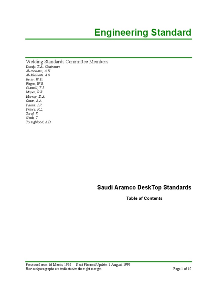 Engineering Standard | PDF | Welding | Construction