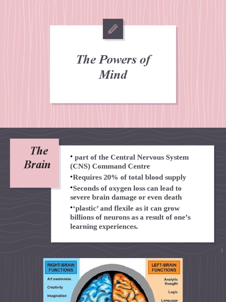 Personal Development: Theory and Practices L6-The Powers of Mind | PDF ...