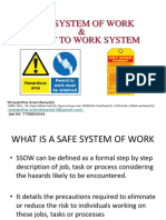 SSOWP Safe System of Work Planner | PDF | Occupational Safety And Health