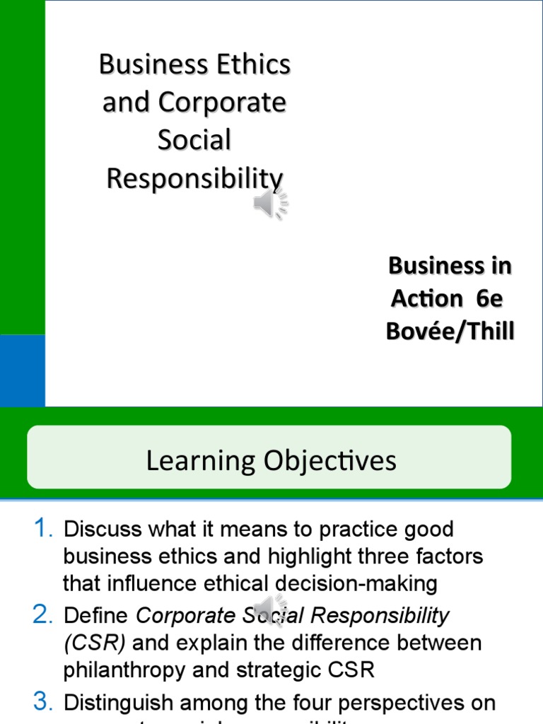 Buisness Ethics and Corporate Social Responsibility | PDF | Business ...