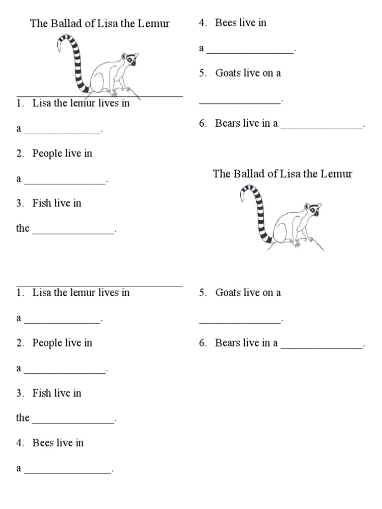 Lemur Habitat Lesson Plan | PDF