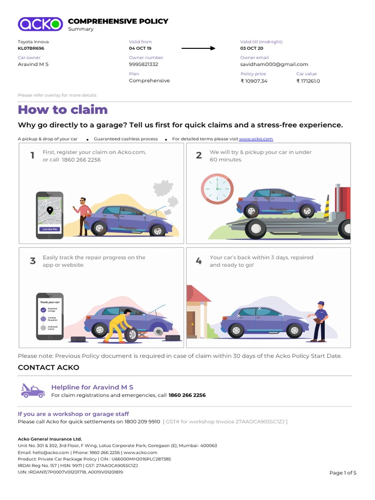 How To Claim How To Claim: Comprehensive Policy Comprehensive Policy | PDF