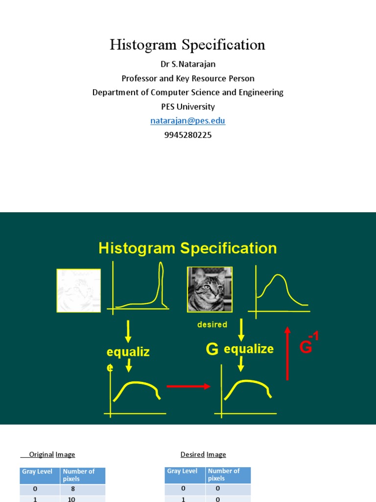 Histogram Specification Simple | PDF | Histogram | Digital Signal ...