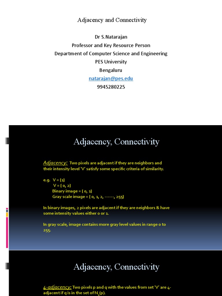 Adjacency and Connectiivty | PDF | Image Processing | Graphics