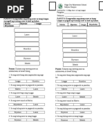 Sanhi at Bunga WORKSHEET | PDF