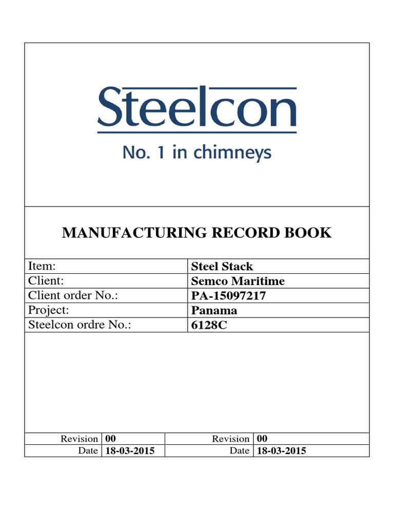 6128C-MRB 00-Manufacturing Record Book | Download Free PDF | Building ...
