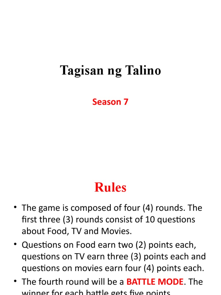Tagisan NG Talino | PDF
