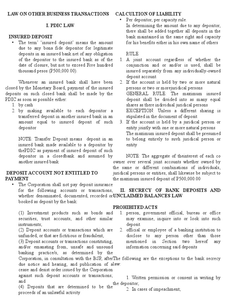 Special Laws | PDF | Money Laundering | Banks